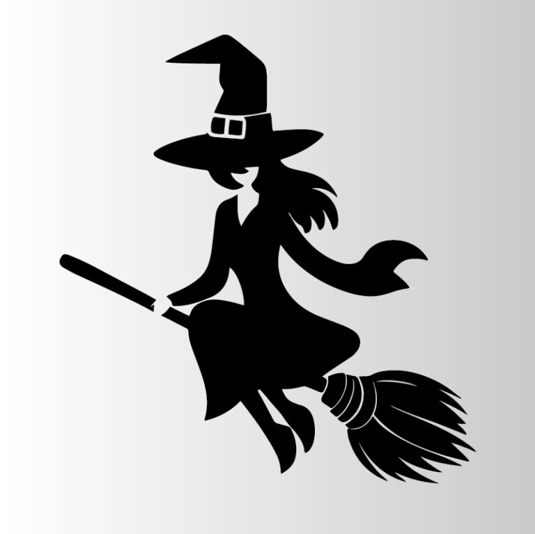 Vector Bruja con Escoba para Halloween en Archivo digital SVG / AI ...